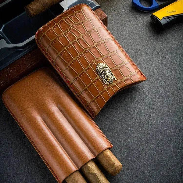 Buy Portable Luxury Cubinski Gothic Moisturizing Leather Cigar Case ...